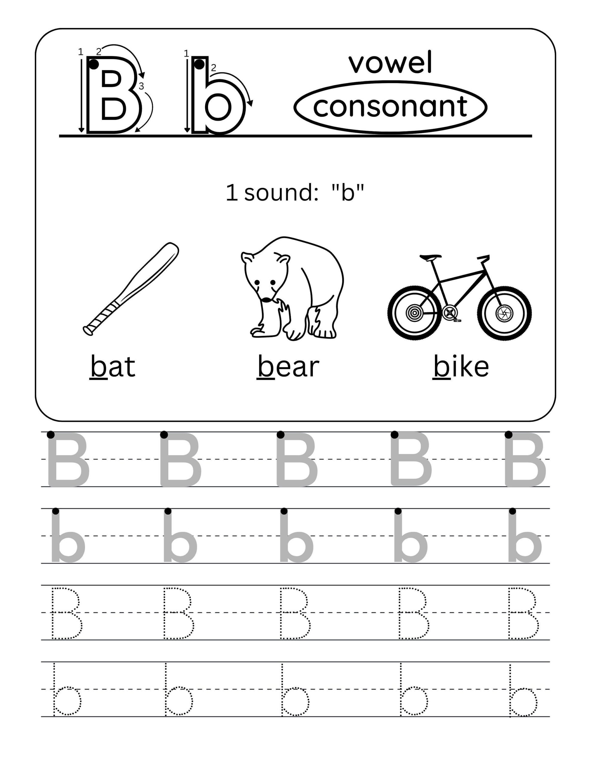 Kindergarten Worksheets Letter B - Kindergarten Worksheets