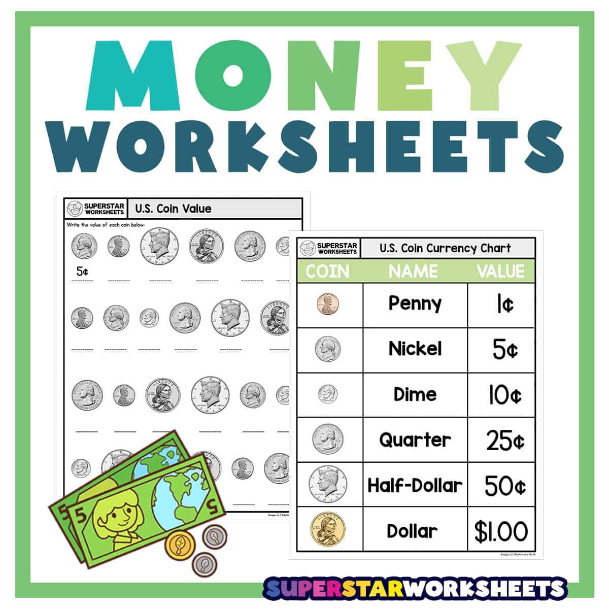 Money Counting Worksheets For Kindergarten - Kindergarten Worksheets