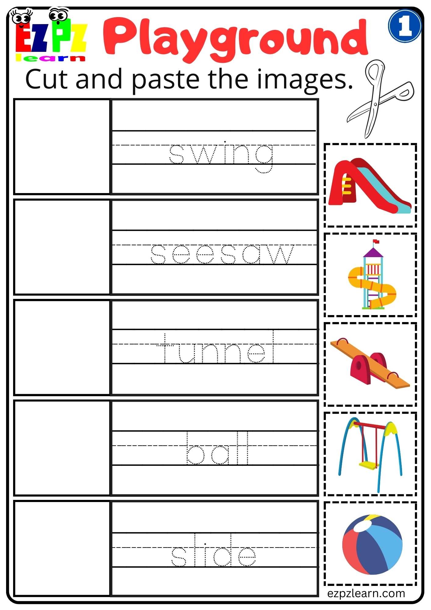 Cut And Paste Worksheets Kindergarten Free - Kindergarten Worksheets