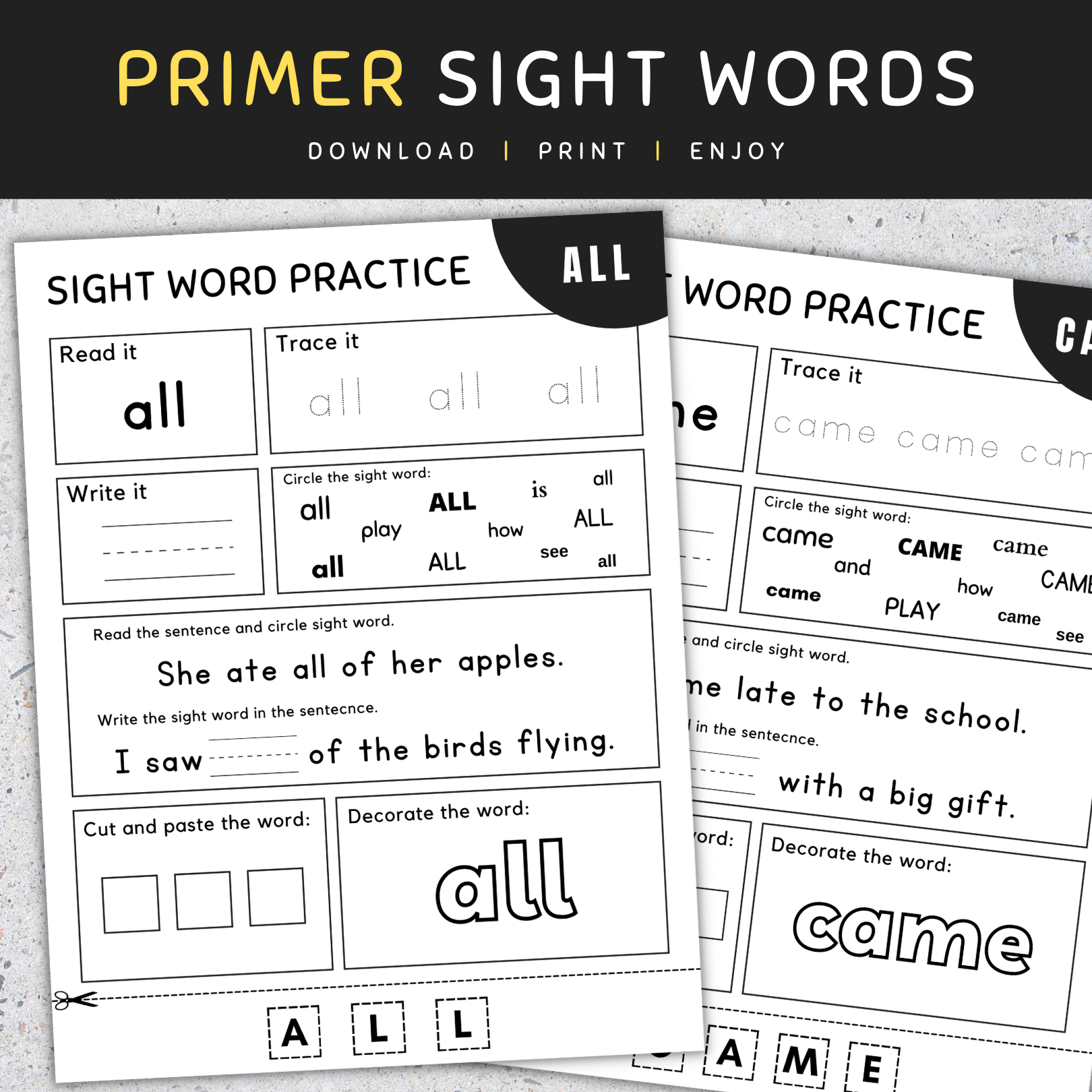 Sight Word I Worksheets Kindergarten - Kindergarten Worksheets