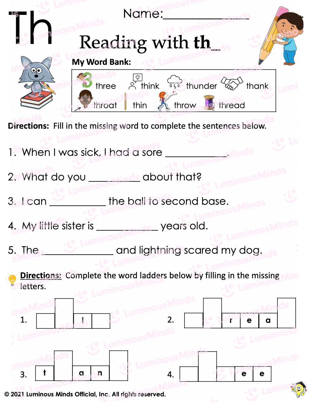 Th Digraph Worksheets Kindergarten - Kindergarten Worksheets