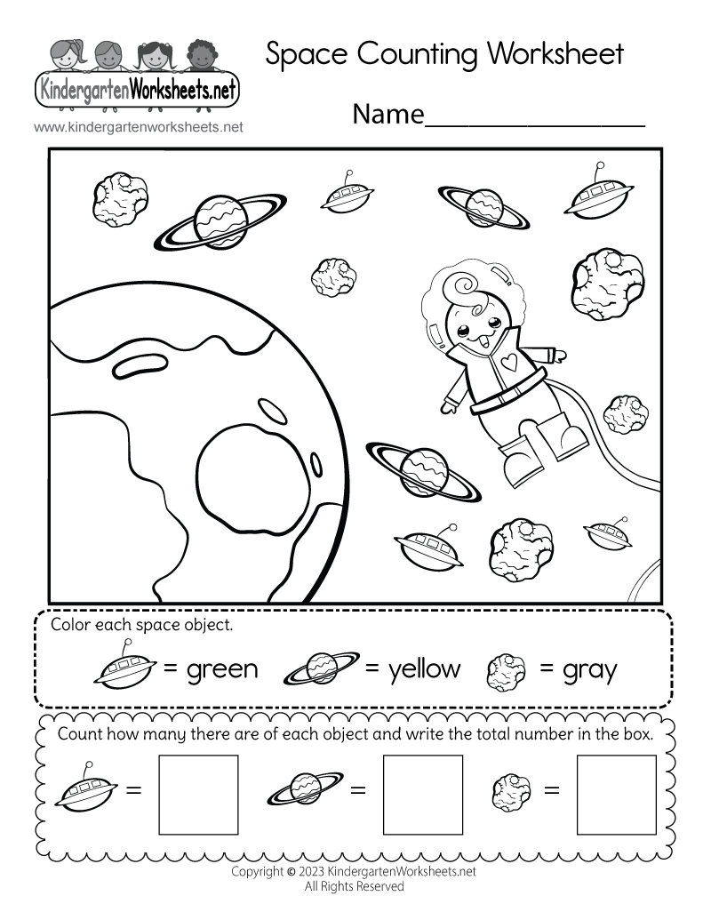 Space Worksheets For Kindergarten - Kindergarten Worksheets