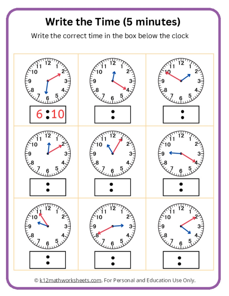 Telling Time Kindergarten Worksheets - Kindergarten Worksheets