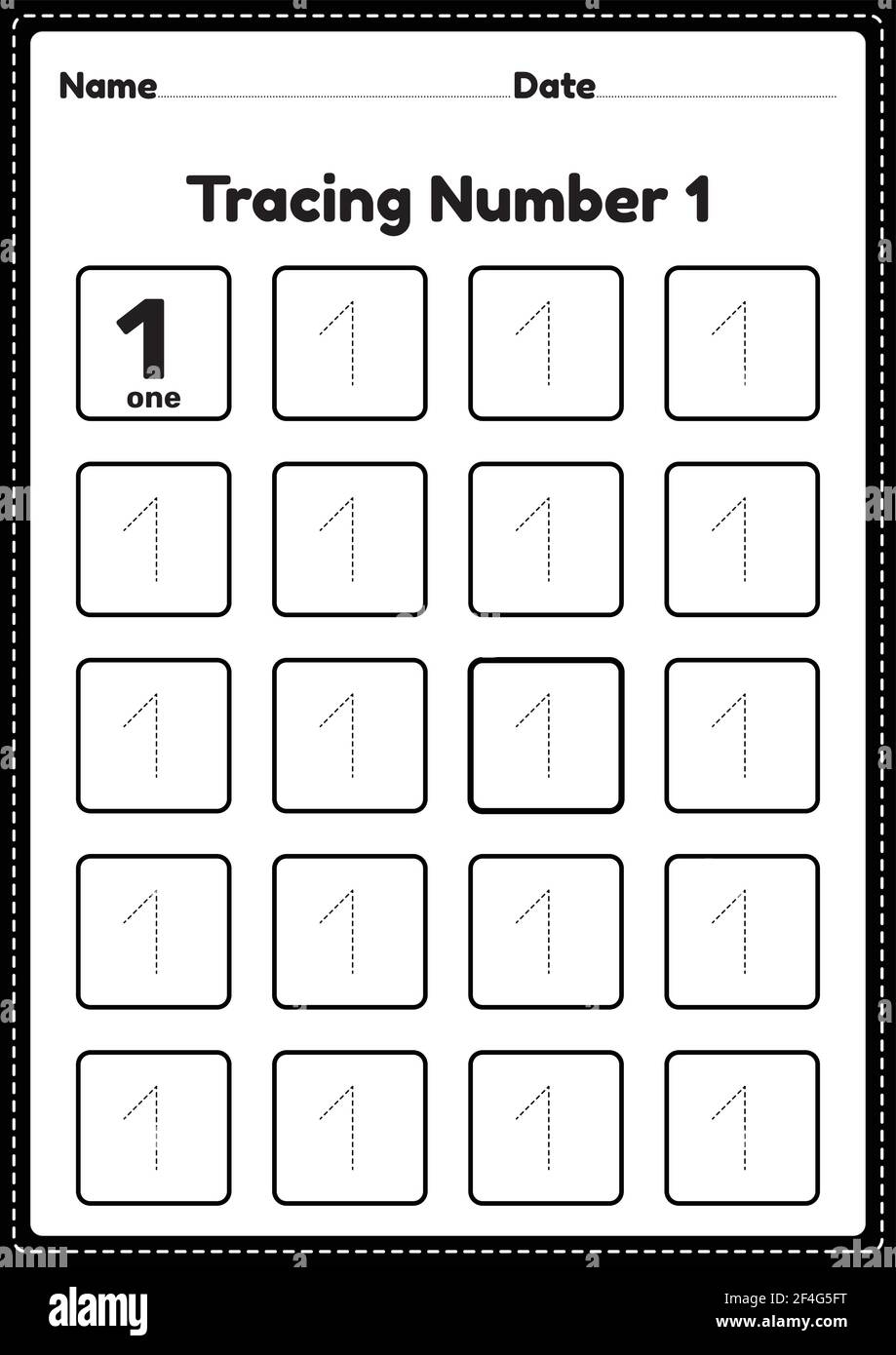 Number 1 Worksheets For Kindergarten - Kindergarten Worksheets