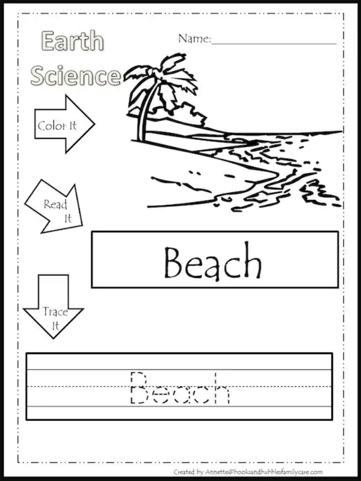Free Printable Earth Science Worksheets For Kindergarten Kindergarten 
