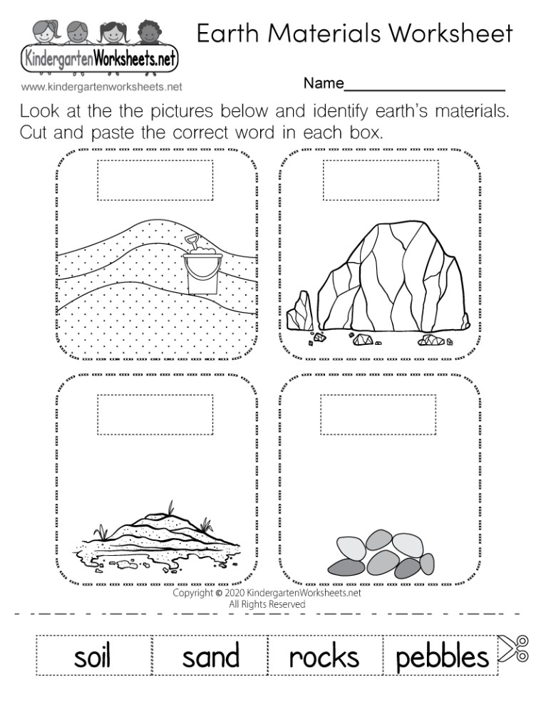 Free Printable Earth Science Worksheets For Kindergarten Kindergarten 