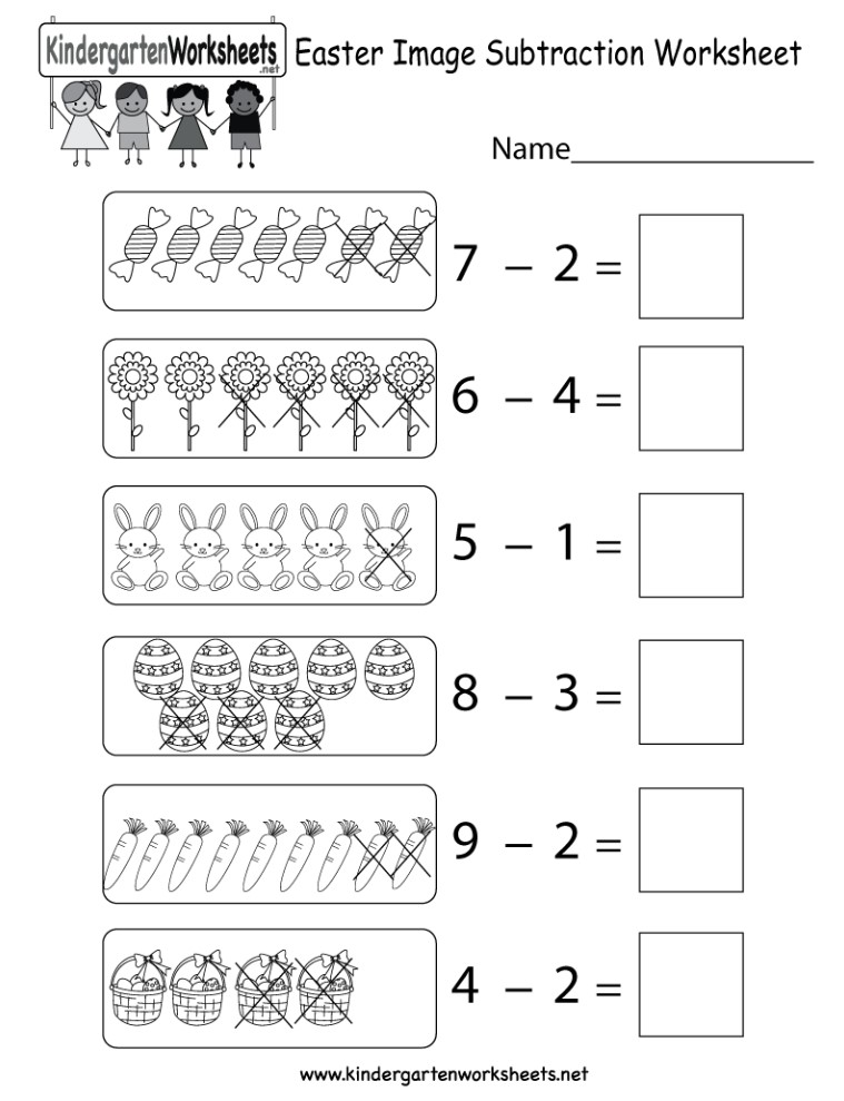 Free Printable For Kindergarten Subtraction Worksheets Kindergarten 