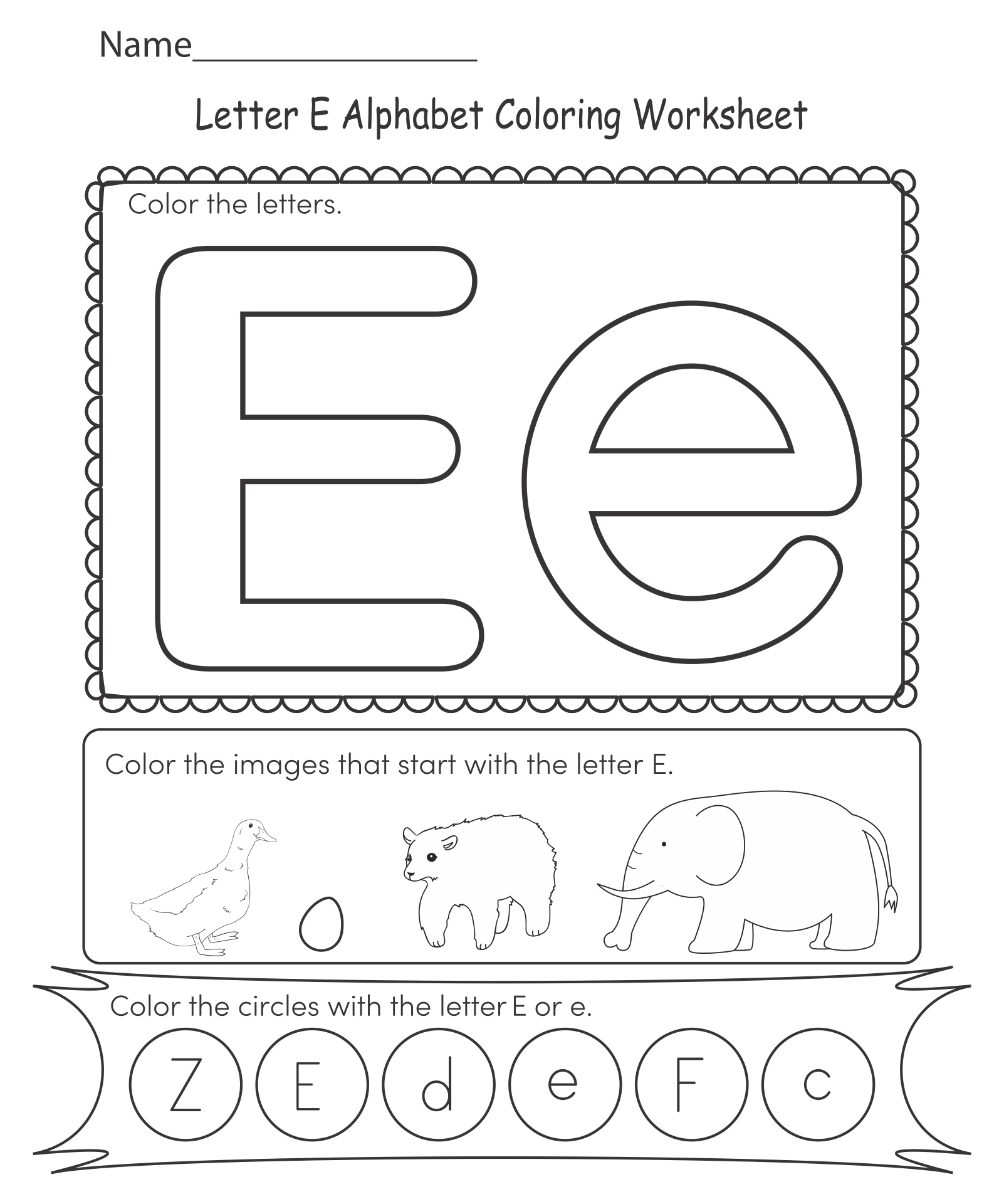 E Letter Worksheets Kindergarten - Kindergarten Worksheets