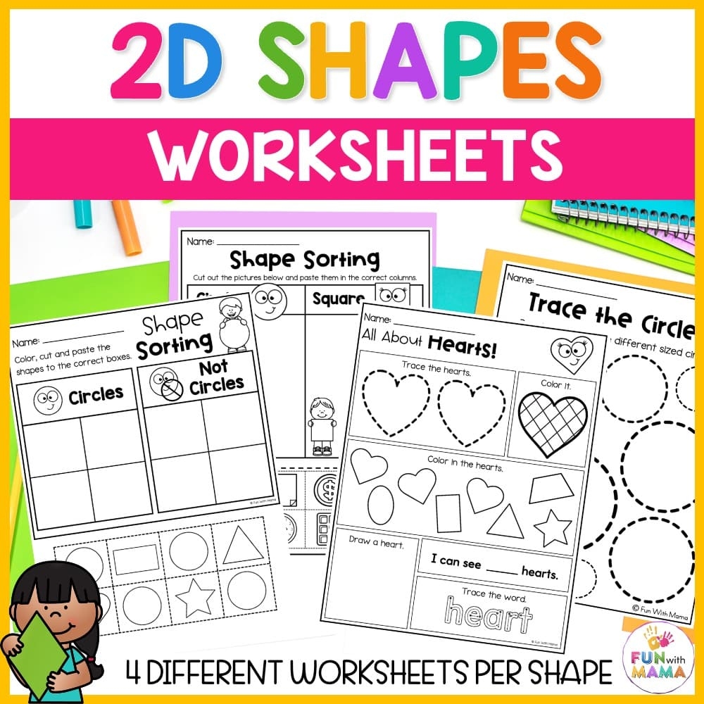 2D Shapes Kindergarten Worksheets - Kindergarten Worksheets