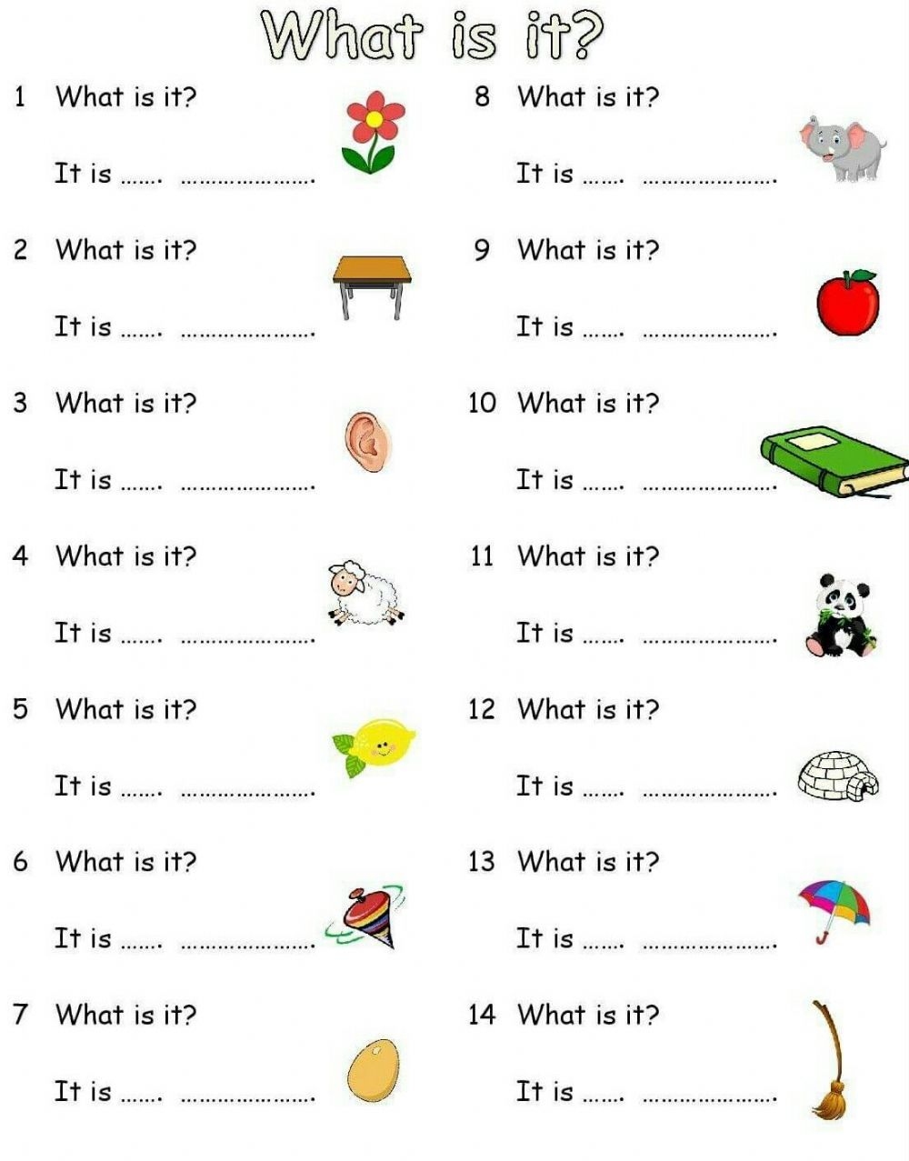 English Worksheet For Class Kg 2 - Kindergarten Worksheets
