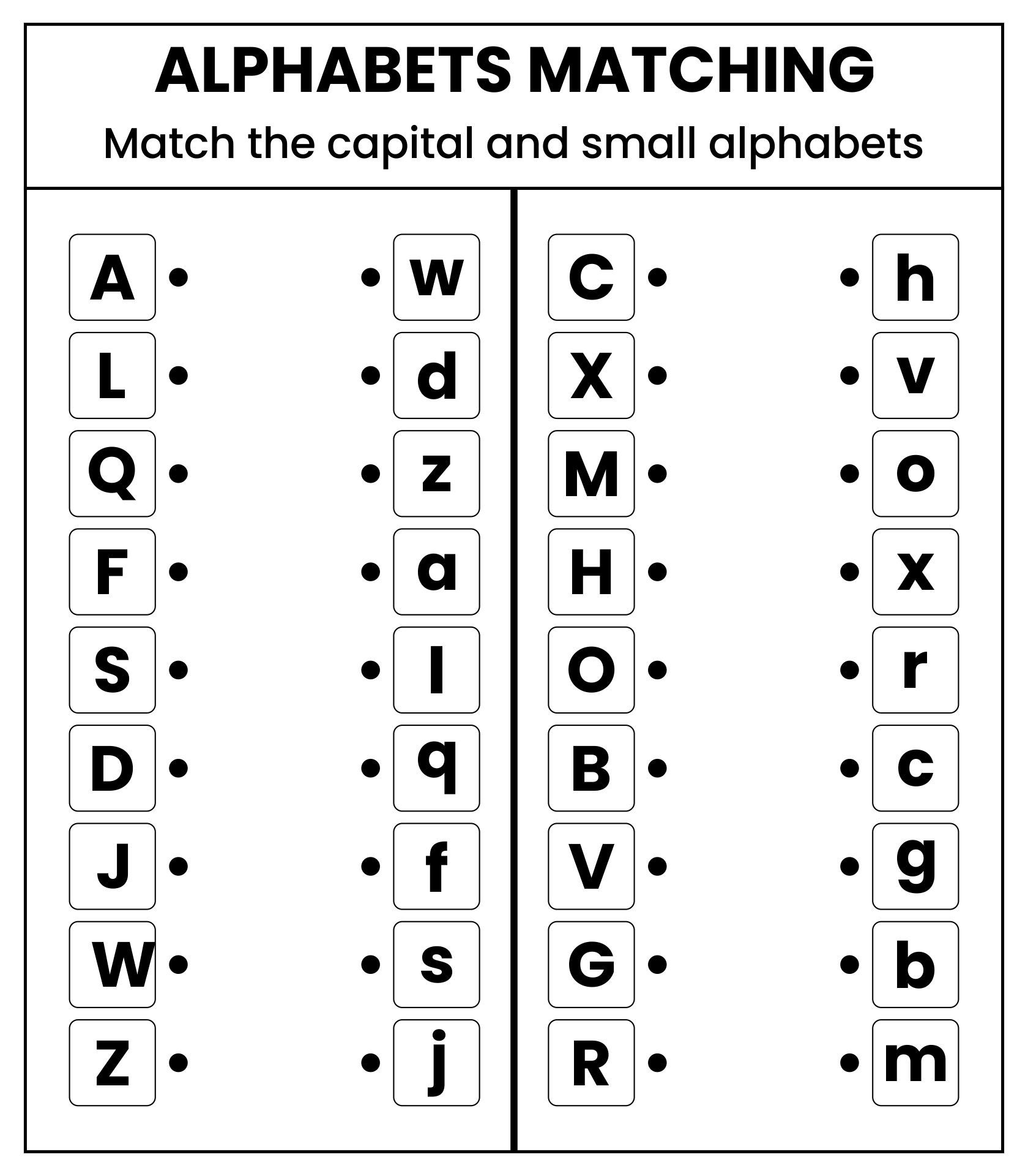 Big And Small Letters Worksheets For Kindergarten Pdf - Kindergarten ...