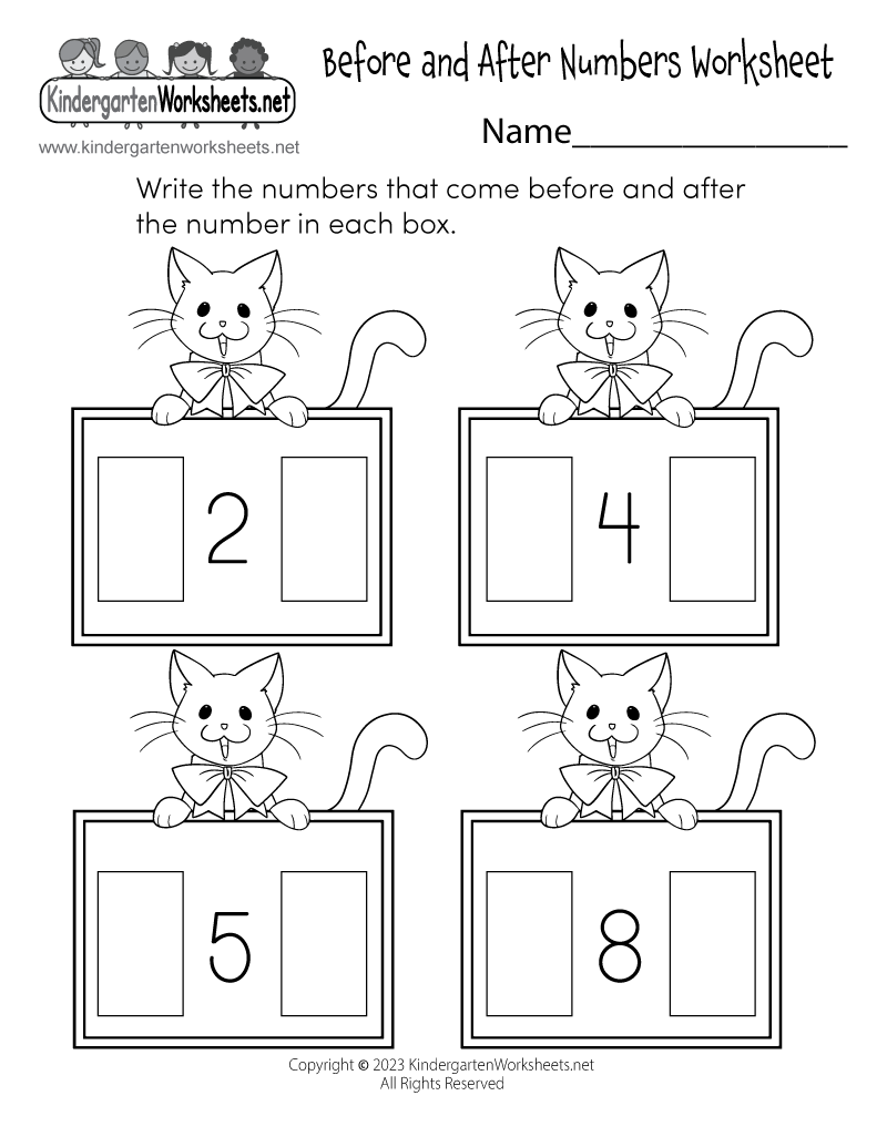 Before After Kindergarten Worksheets - Kindergarten Worksheets