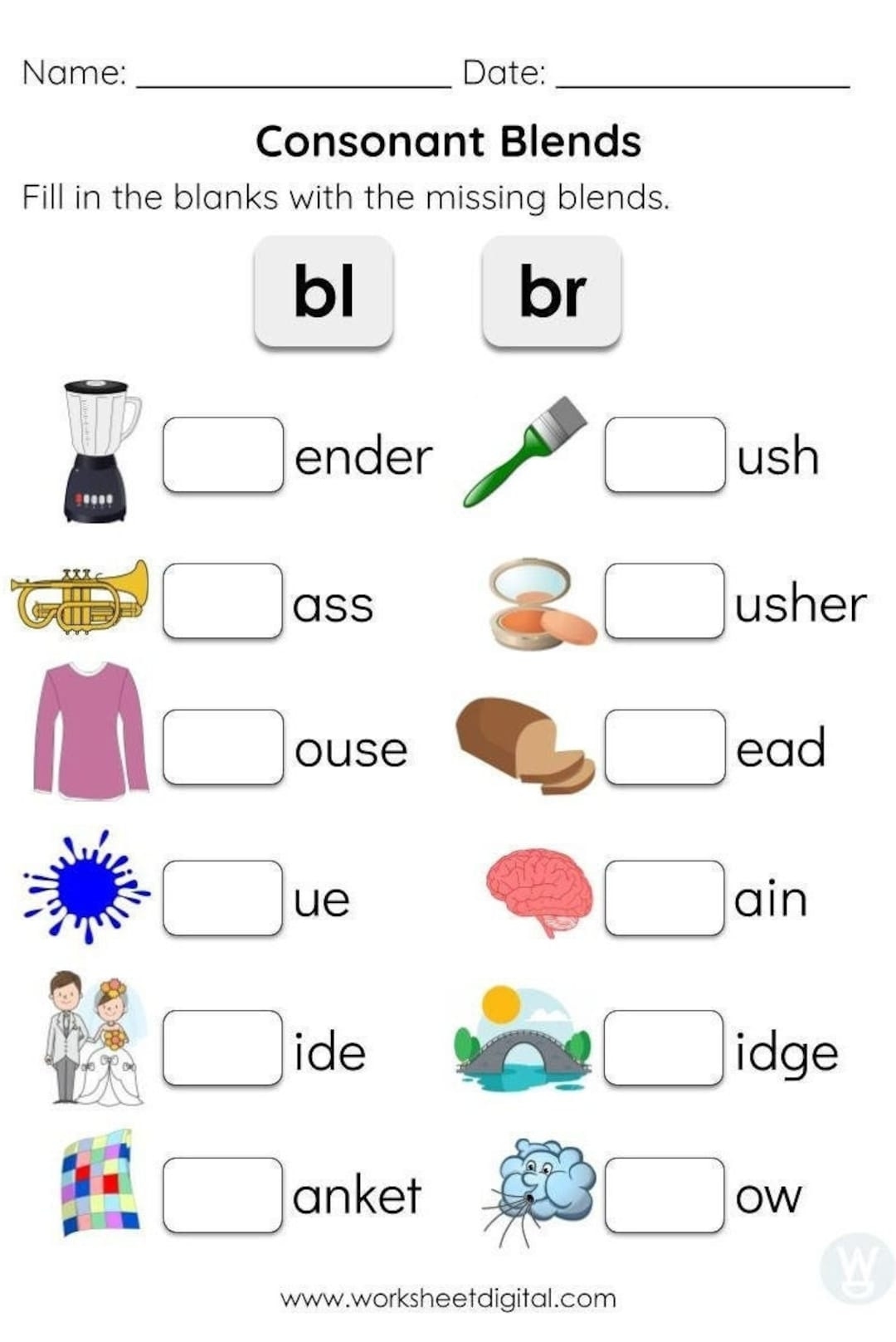Blending Words For Kindergarten Worksheet - Kindergarten Worksheets