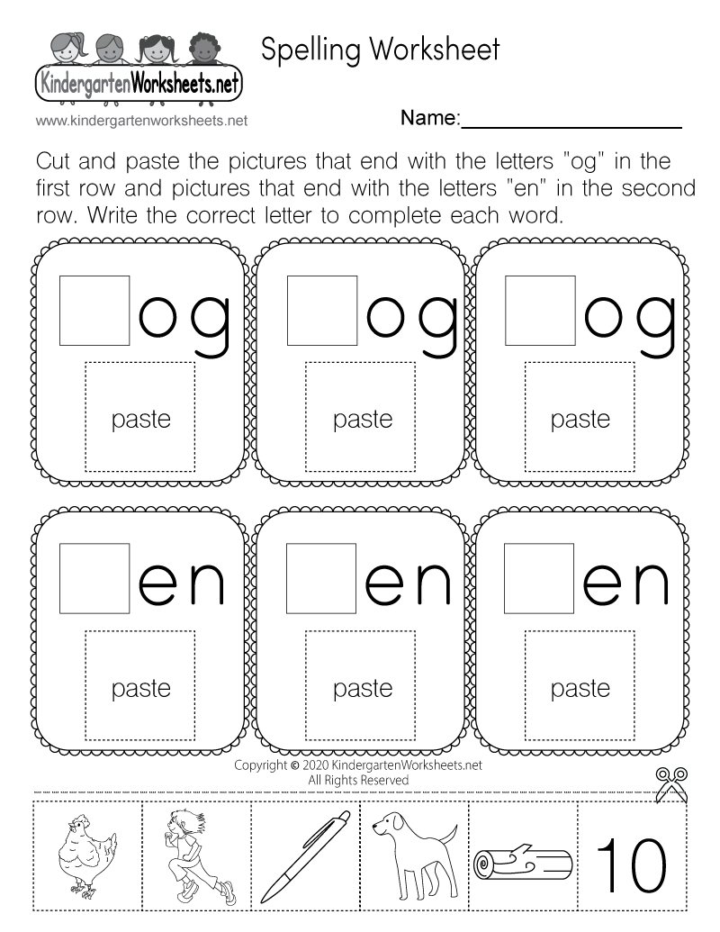 Free Worksheets For Kindergarten Cut And Paste - Kindergarten Worksheets