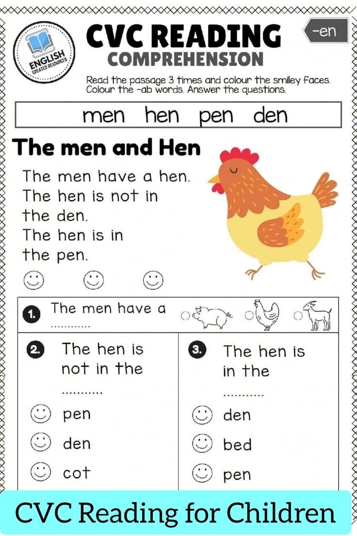 Cvc Reading Passages For Kindergarten - Kindergarten Worksheets