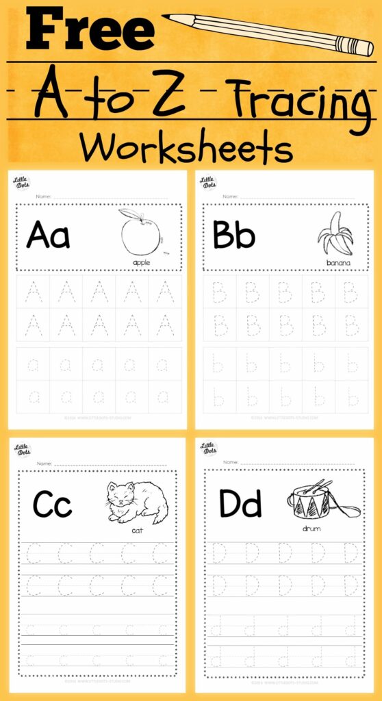 Alphabet Worksheets For Kindergarten A To Z - Kindergarten Worksheets