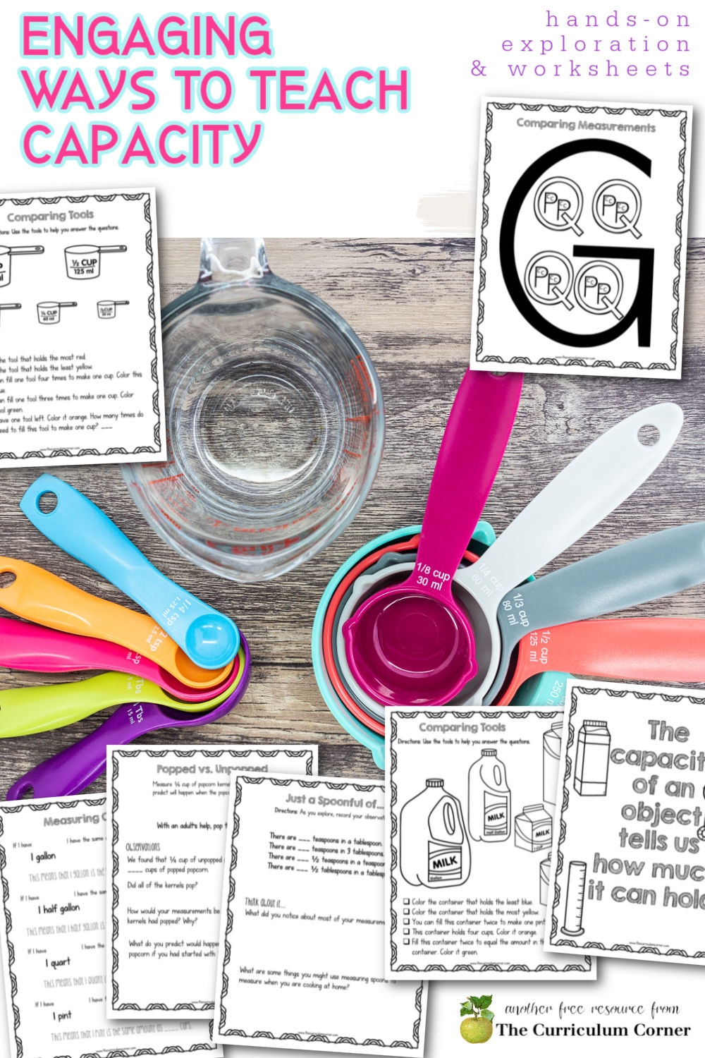 Capacity Activities For Kindergarten - Kindergarten Worksheets