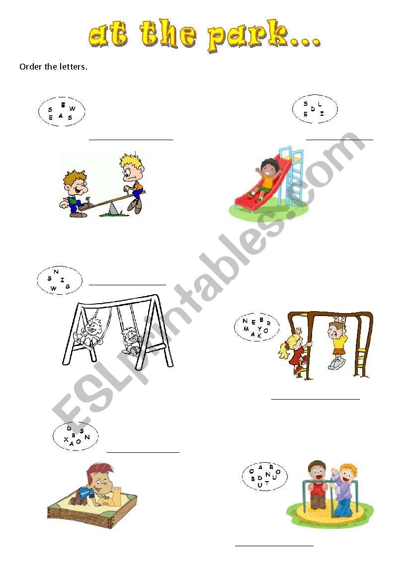 At The Park Worksheets Kindergarten - Kindergarten Worksheets