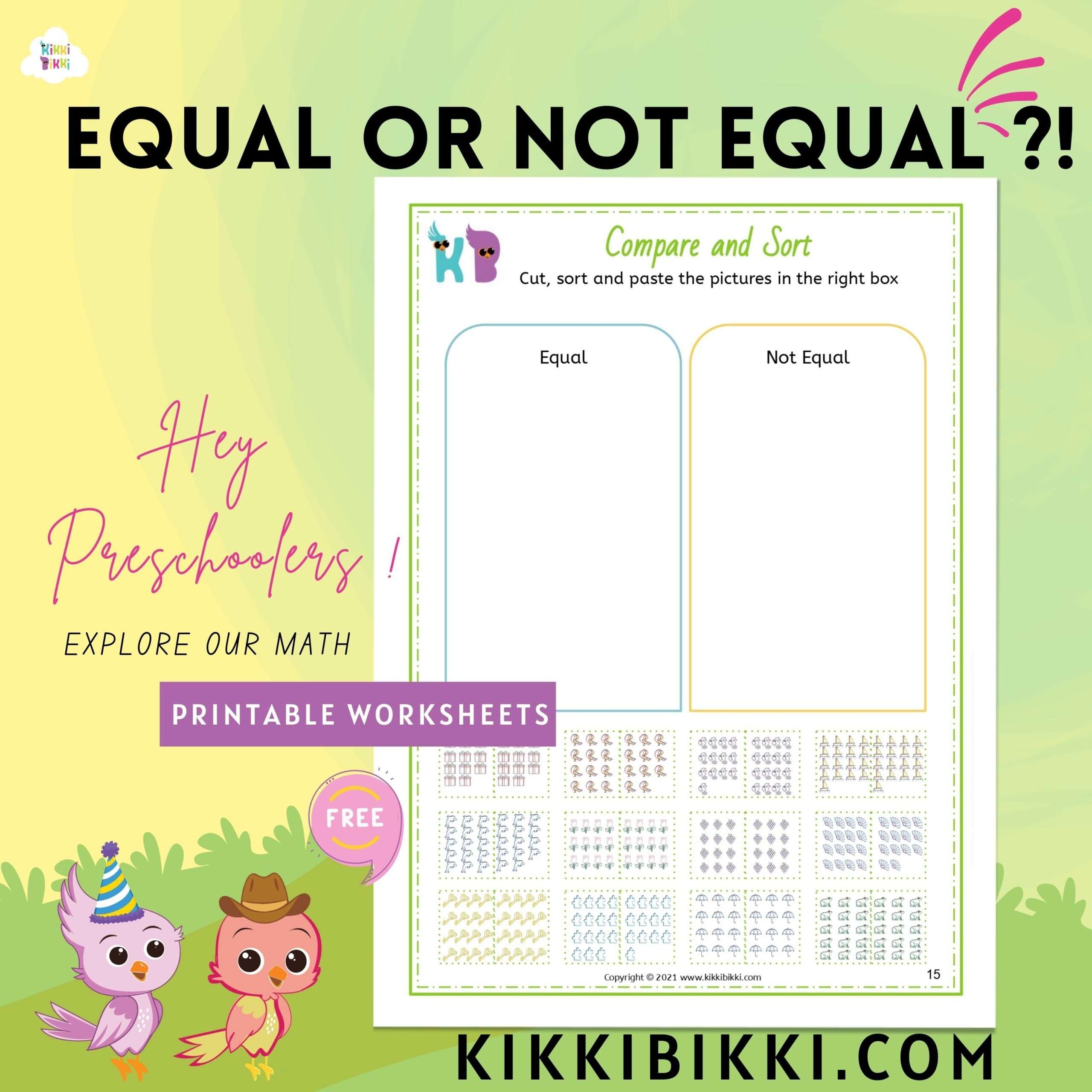 Equal Sets Worksheets For Kindergarten - Kindergarten Worksheets