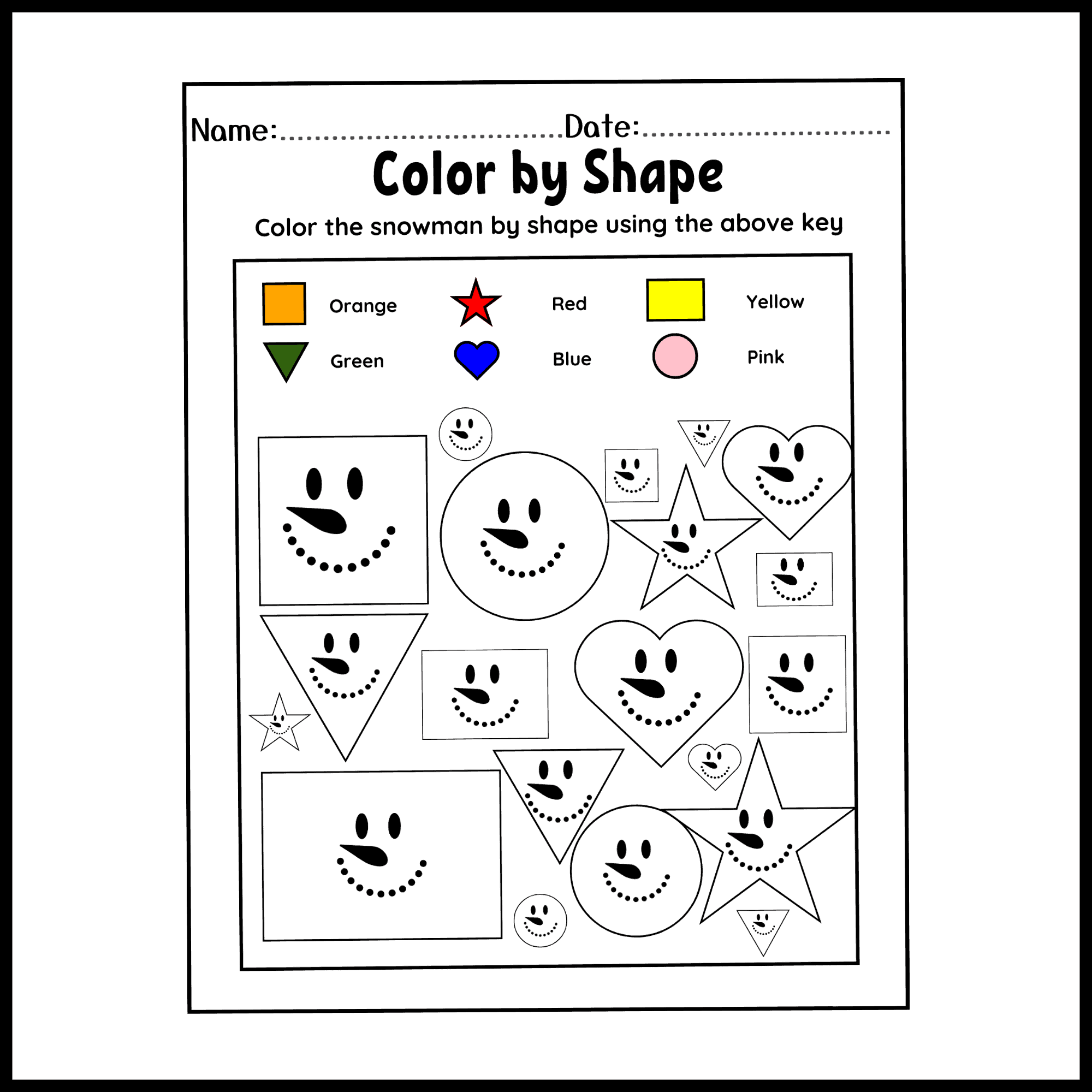 Colors And Shapes Worksheets For Kindergarten - Kindergarten Worksheets