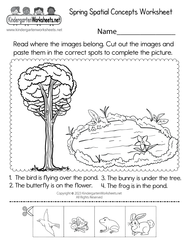 Front And Back Worksheet For Kindergarten - Kindergarten Worksheets
