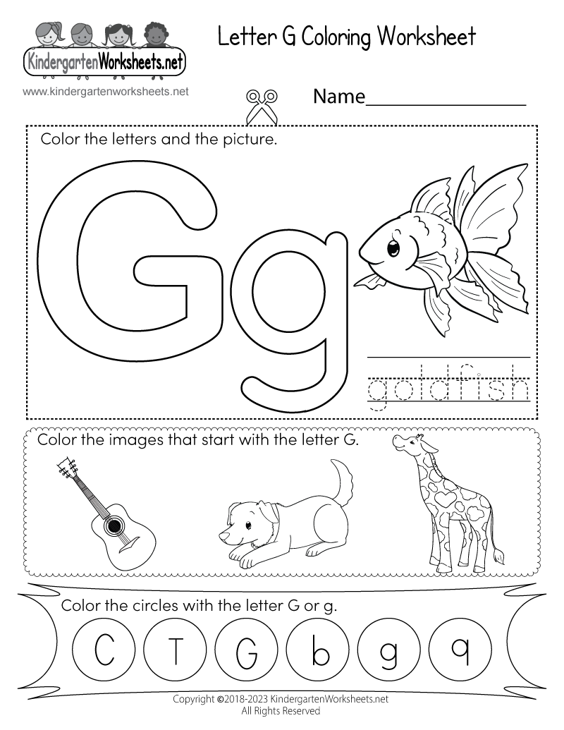 G Worksheets For Kindergarten - Kindergarten Worksheets