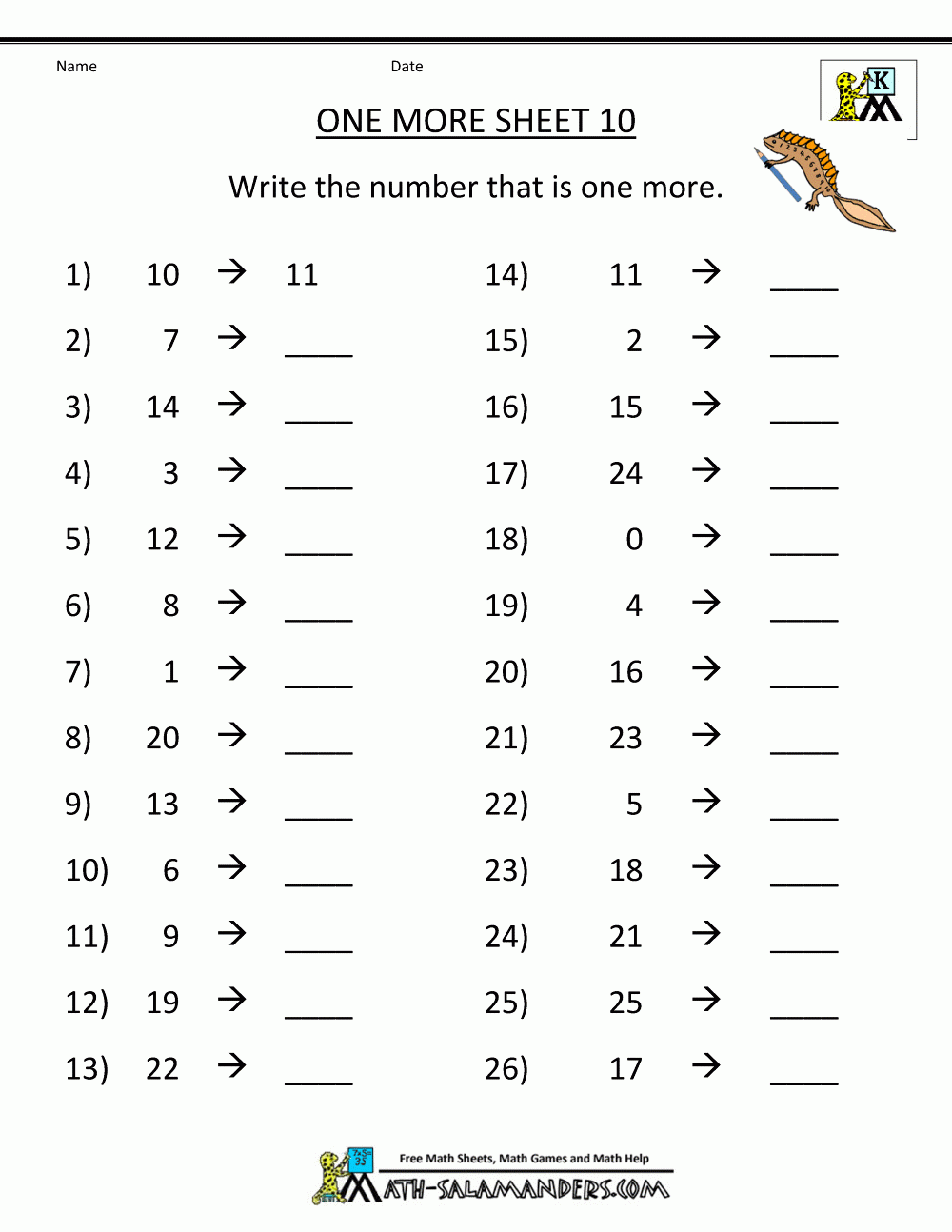 Class Kg 2 Maths Worksheet - Kindergarten Worksheets