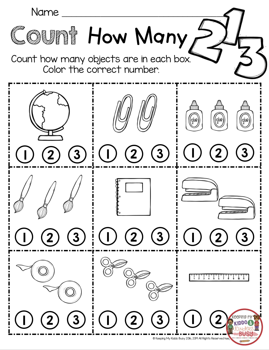 How Many Worksheet For Kindergarten - Kindergarten Worksheets