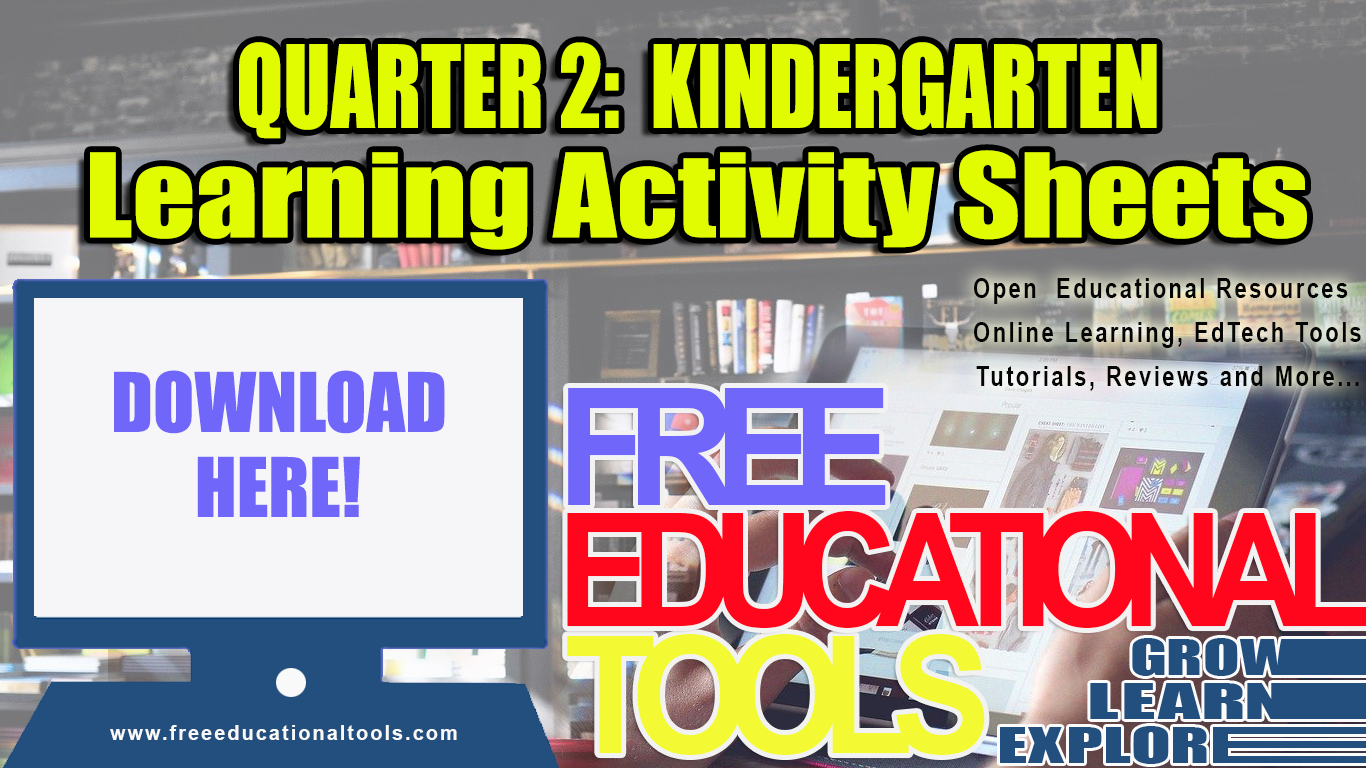 Deped Learning Activity Sheets For Kindergarten - Kindergarten Worksheets