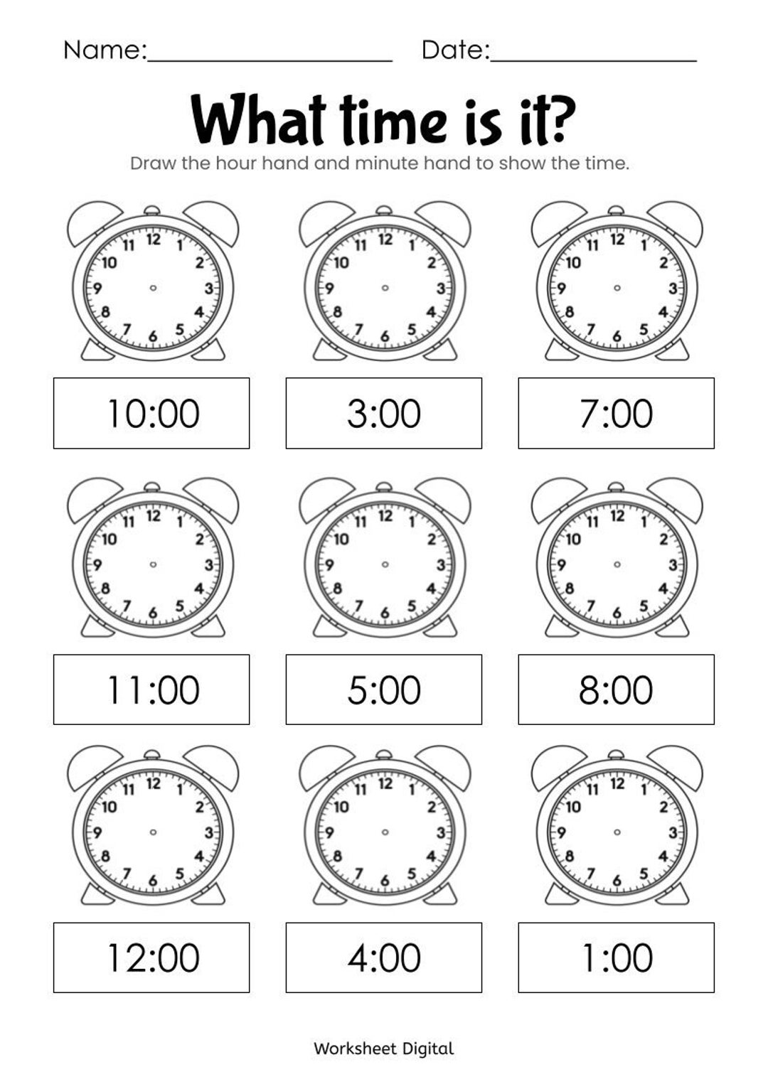 Clock Worksheet For Ukg - Kindergarten Worksheets