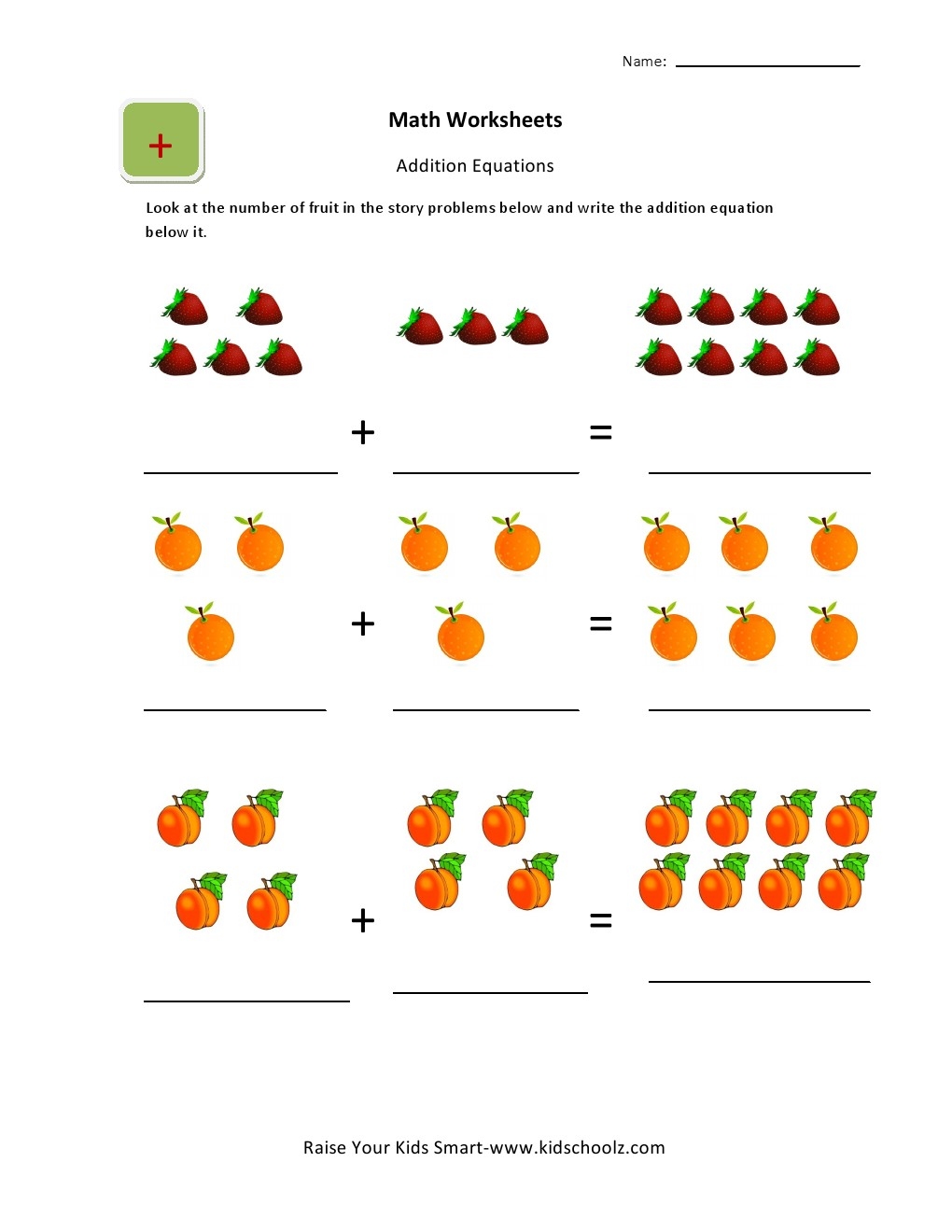 Addition For Ukg Worksheet - Kindergarten Worksheets