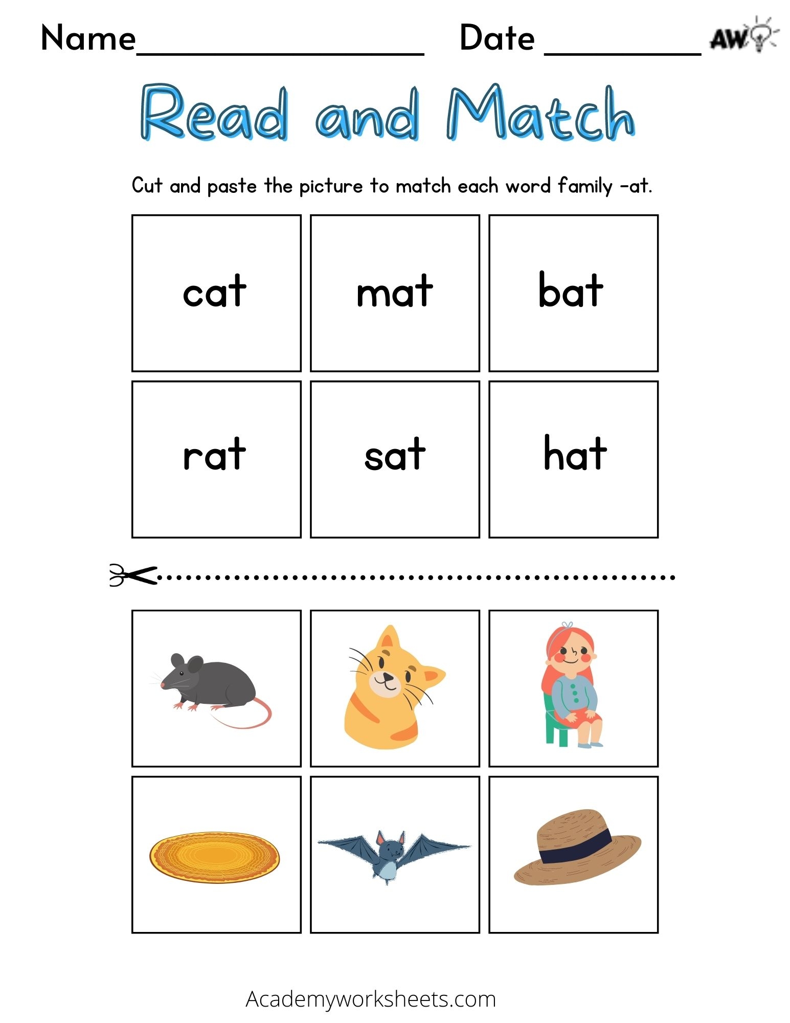 At Family Worksheets For Kindergarten - Kindergarten Worksheets
