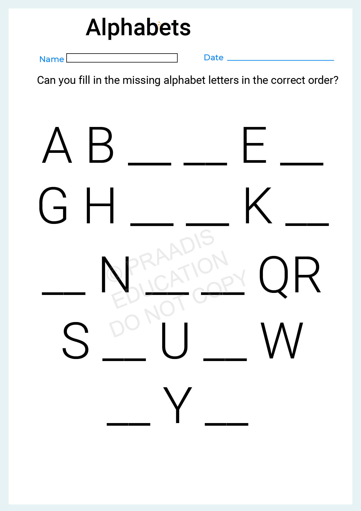 Abc Worksheets For Lkg - Kindergarten Worksheets
