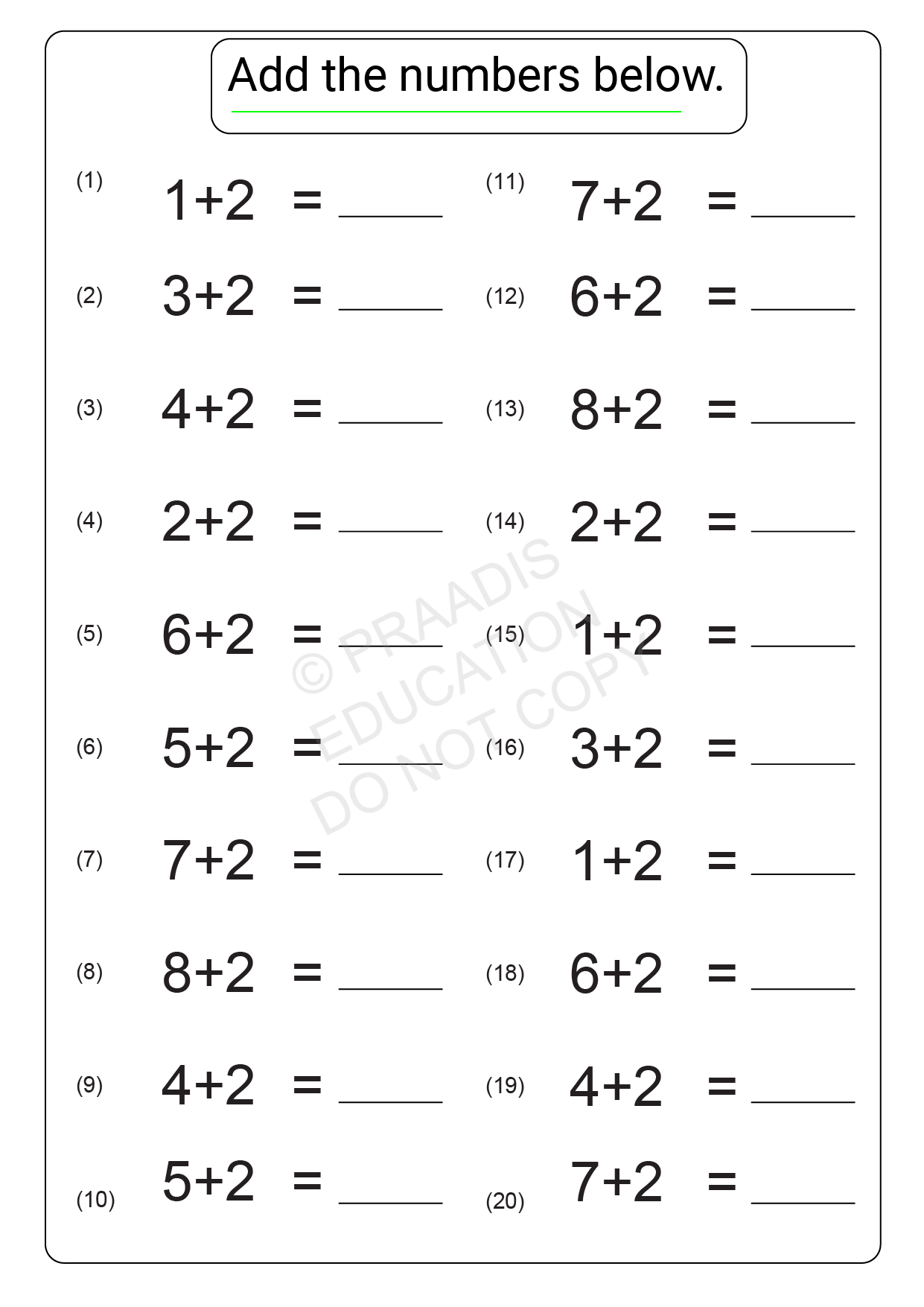 Class Kg 1 Maths Worksheet - Kindergarten Worksheets