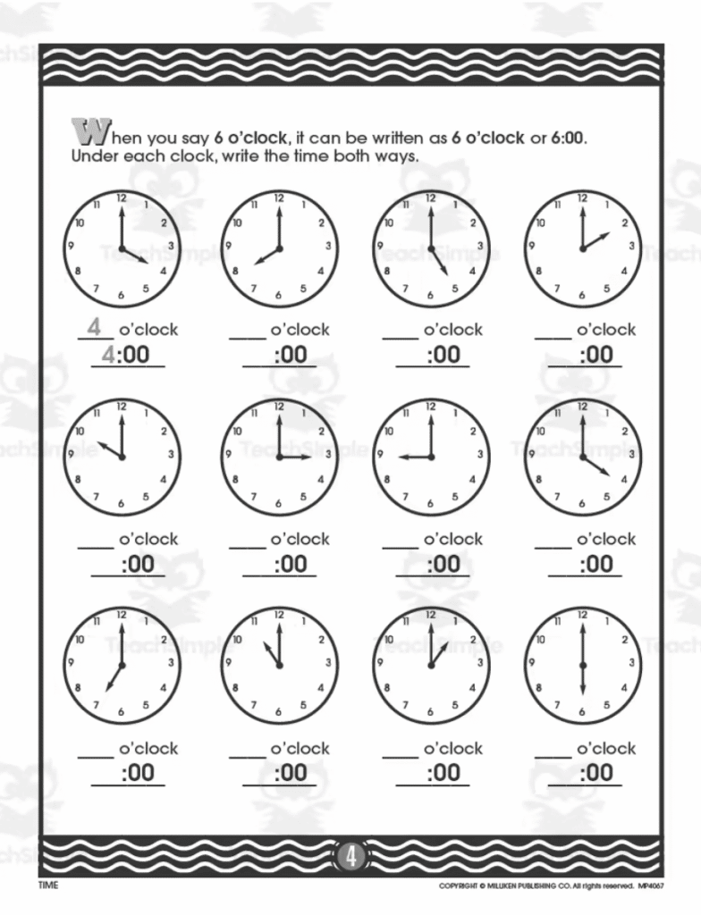 Beginner Time Worksheets For Kindergarten - Kindergarten Worksheets