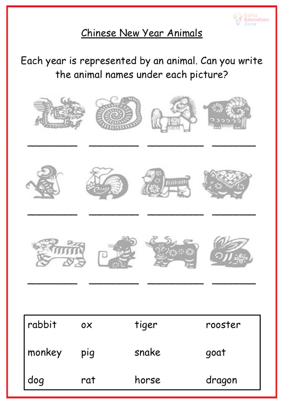 Chinese New Year Worksheets For Kindergarten - Kindergarten Worksheets