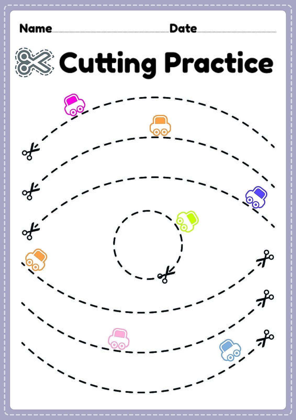 Kindergarten Practice Cutting Worksheets - Kindergarten Worksheets