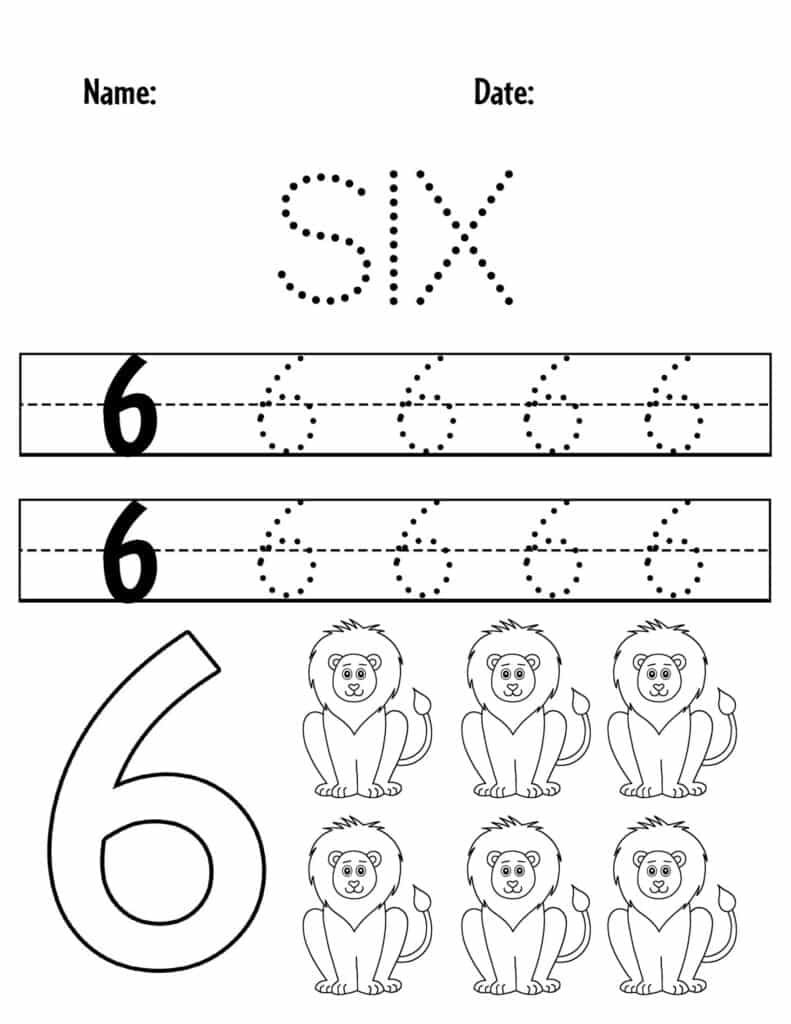 Number 6 Worksheets For Kindergarten - Kindergarten Worksheets