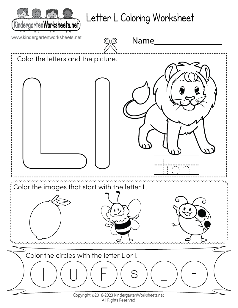 Letter L Worksheets For Kindergarten - Kindergarten Worksheets