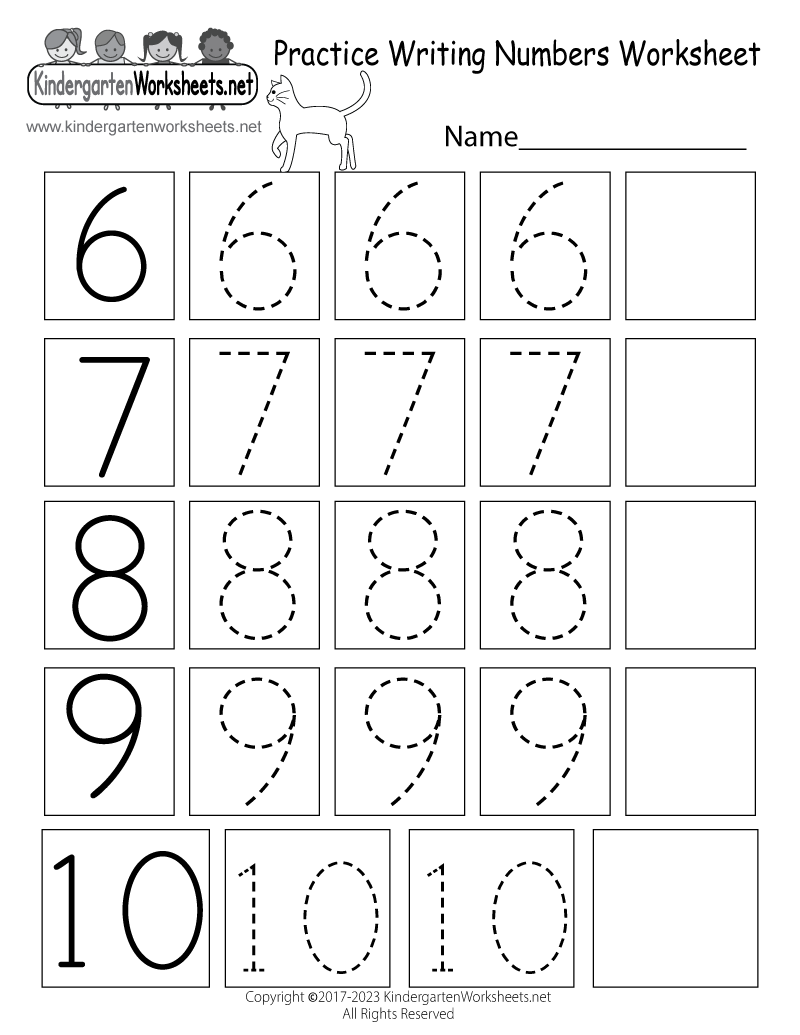 Kindergarten Worksheets Writing Numbers - Kindergarten Worksheets