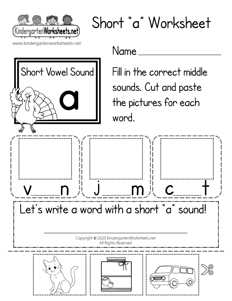 Short A Worksheets Kindergarten - Kindergarten Worksheets