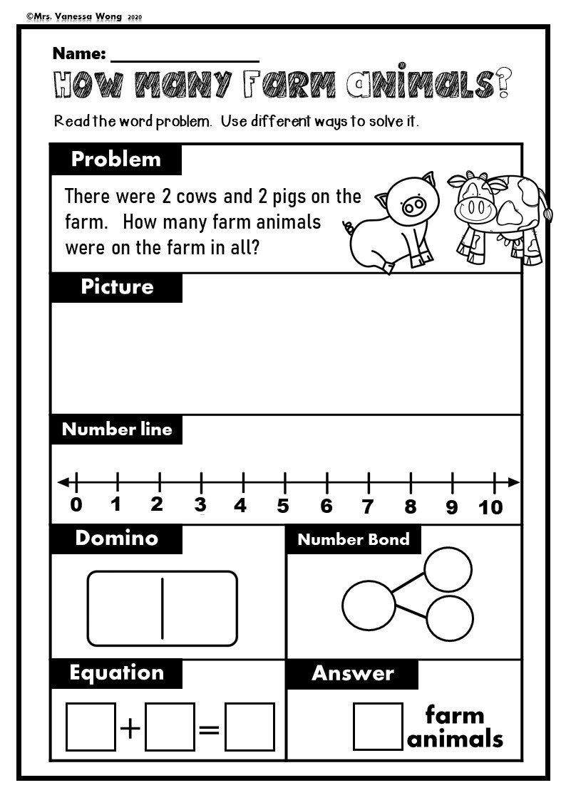 Kindergarten Problem Solving Worksheets - Kindergarten Worksheets