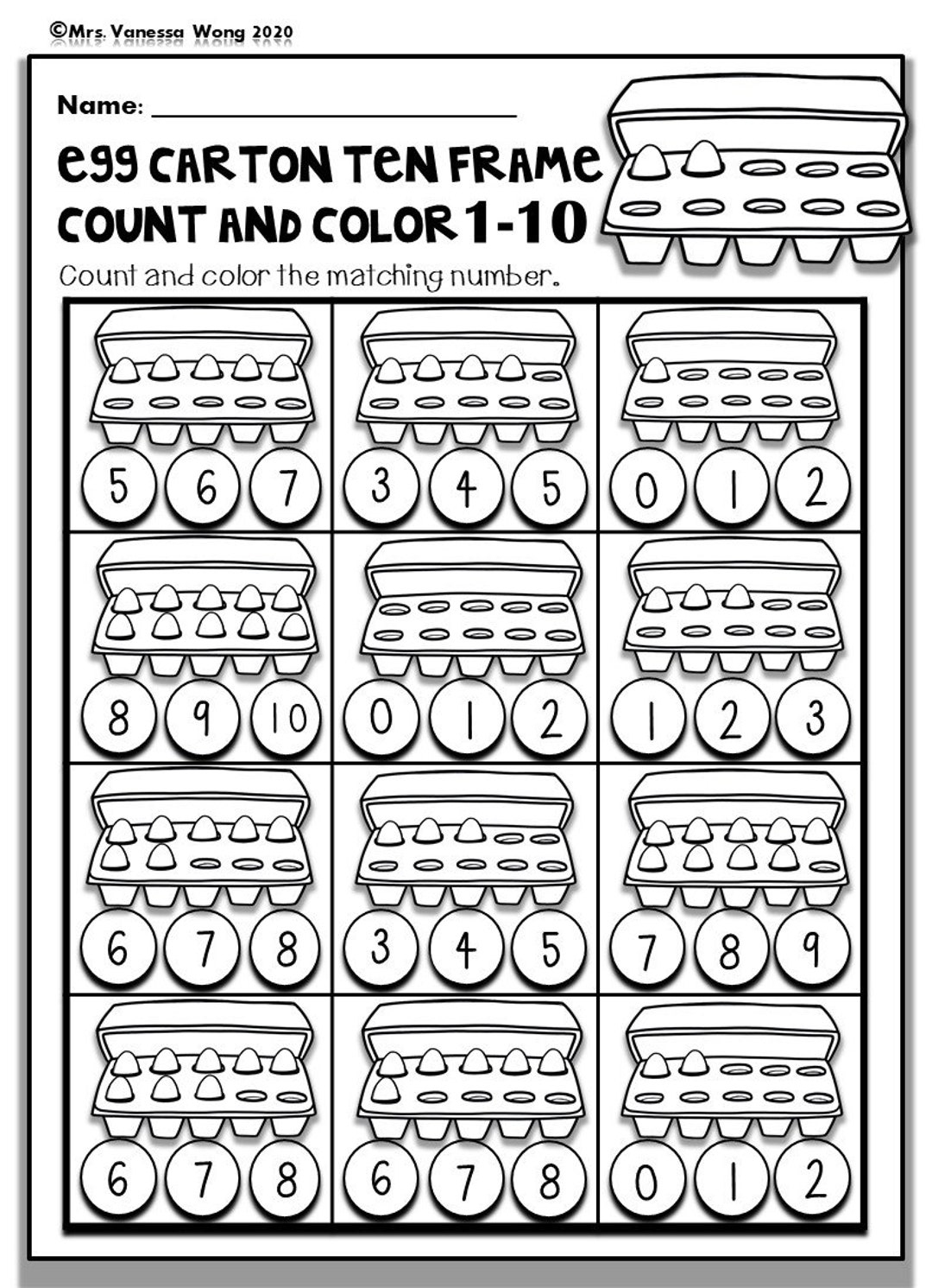 Kindergarten 10 Frame Worksheets - Kindergarten Worksheets
