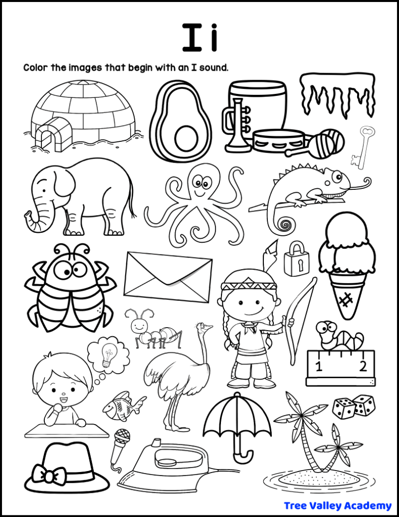 Letter I Sound Worksheets For Kindergarten - Kindergarten Worksheets