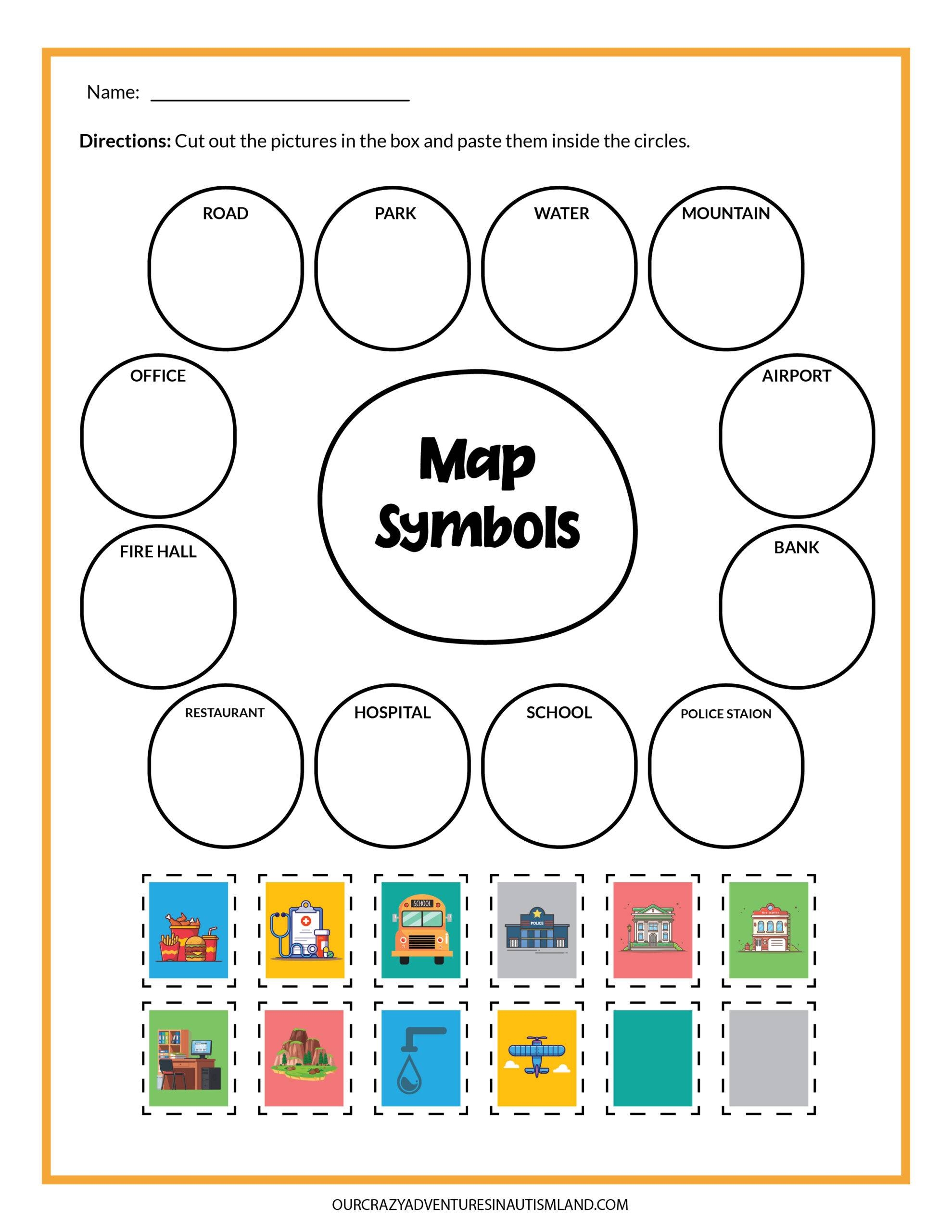 Map Worksheets For Kindergarten - Kindergarten Worksheets