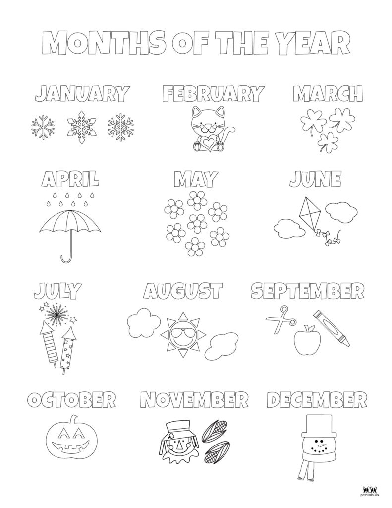 Kindergarten Months Of The Year Worksheets - Kindergarten Worksheets