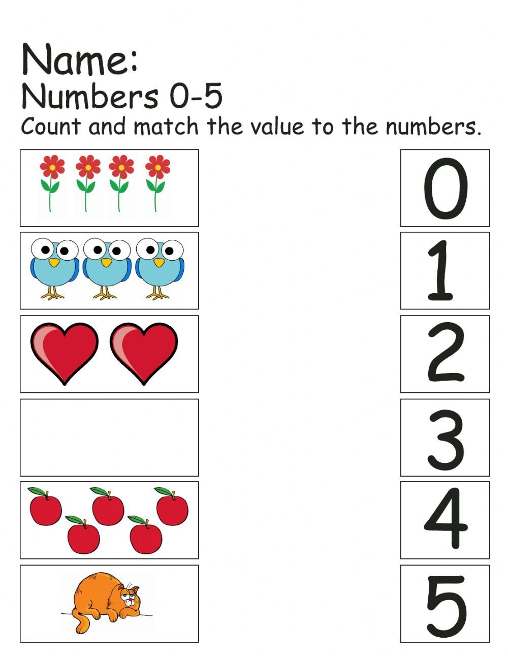 Numbers 0-5 Worksheets For Kindergarten - Kindergarten Worksheets