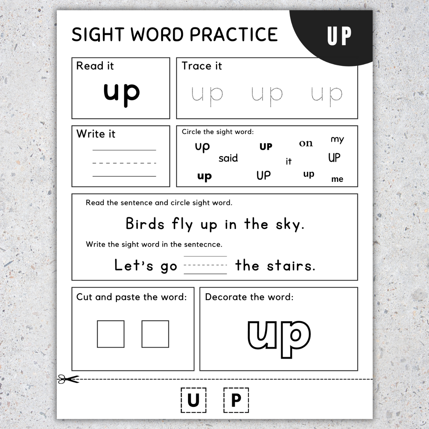 Pre Kindergarten Sight Words Worksheets - Kindergarten Worksheets