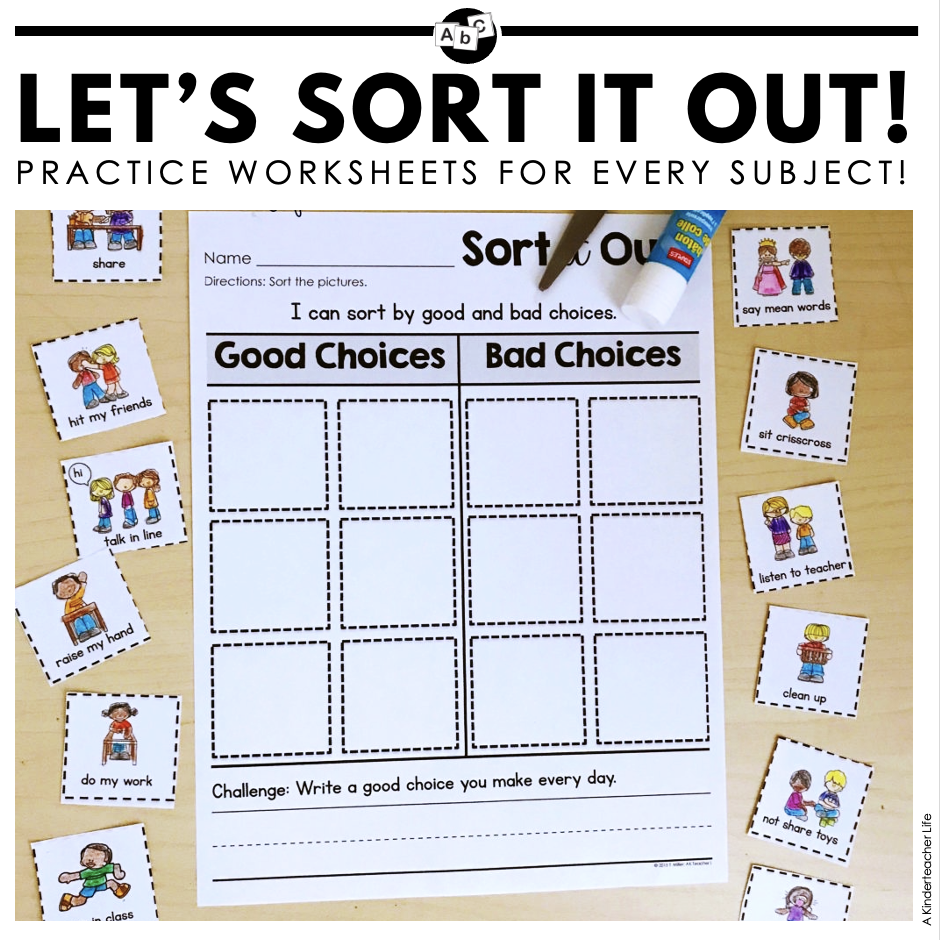 Sorting Worksheets For Kindergarten - Kindergarten Worksheets
