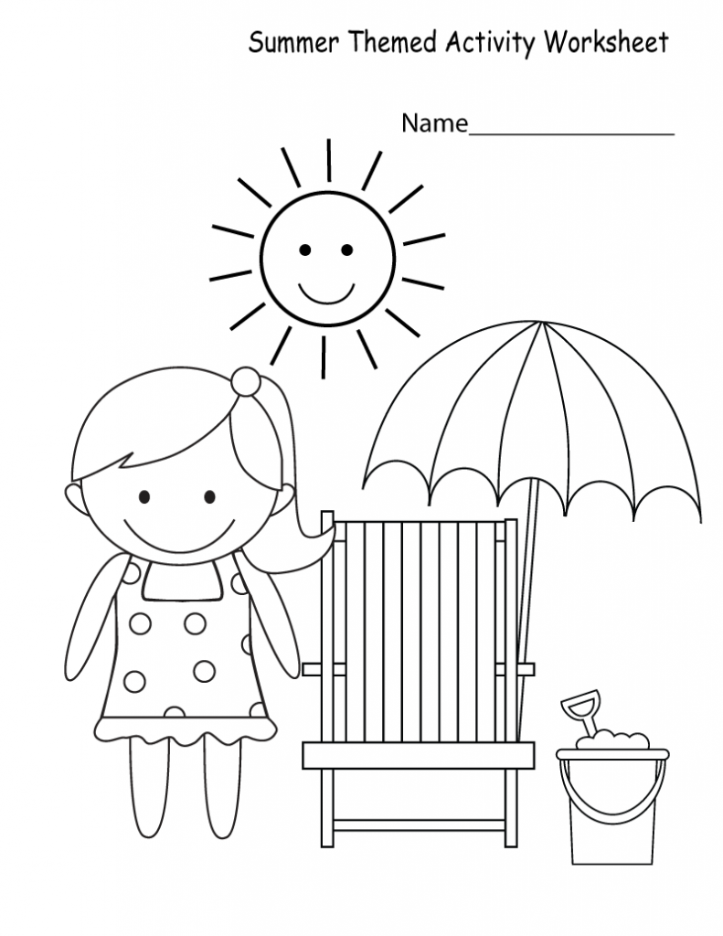Summer Season Worksheets For Kindergarten - Kindergarten Worksheets